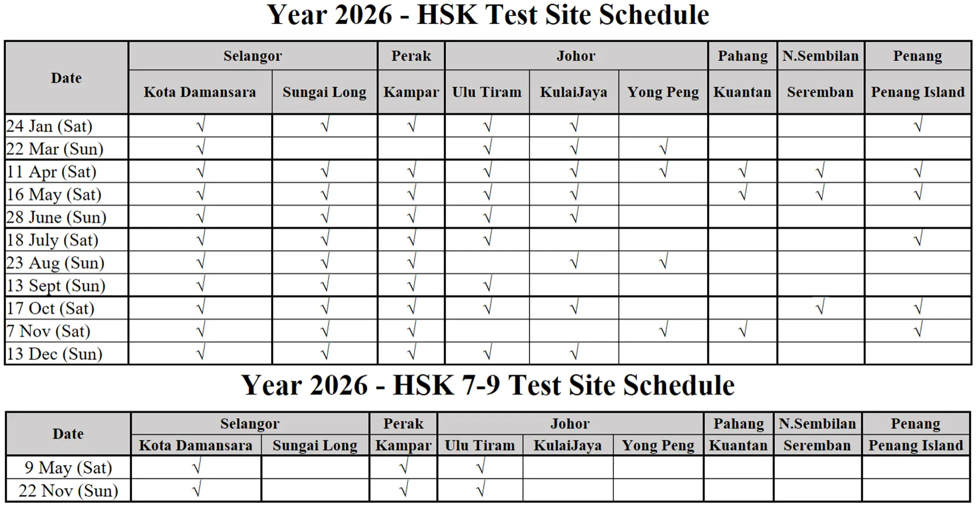 HSK Registration Portal – Malaysia HSK Test Official Website │ 马来西亚汉语考试服务中心